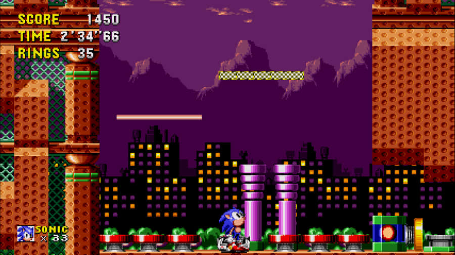 Sonic The Hedgehog Exploring The Vibrant Spring Yard Zone Wallpaper ...
